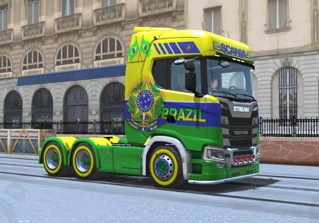 Scania S skin Brasil Flag V2 - Truckers of Europe 3 Skins