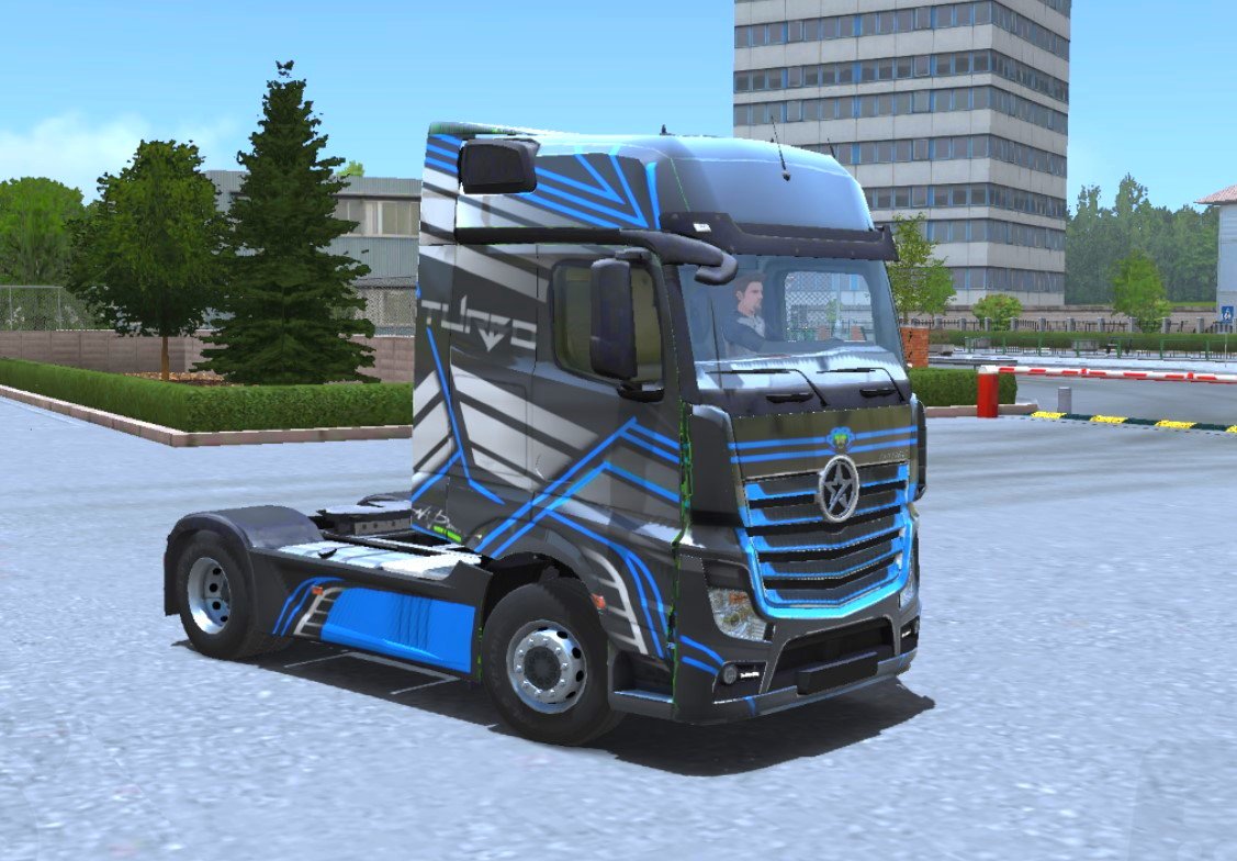 Mercedes Actros skin TURBO Blue - Truckers of Europe 3 Skins