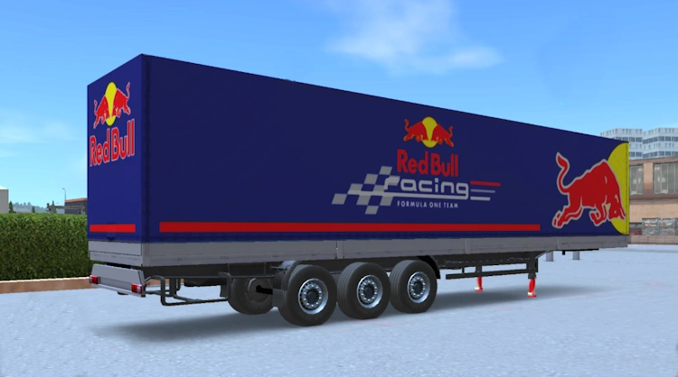 CurtainSide Trailer Skin Redbull - Truckers of Europe 3 Skins