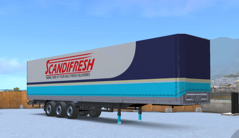 CurtainSide Trailer skin Scandifresh - Truckers of Europe 3 Skins